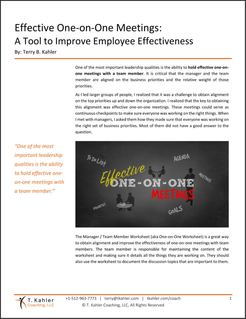 Free Downloads - T. Kahler Coaching, LLC