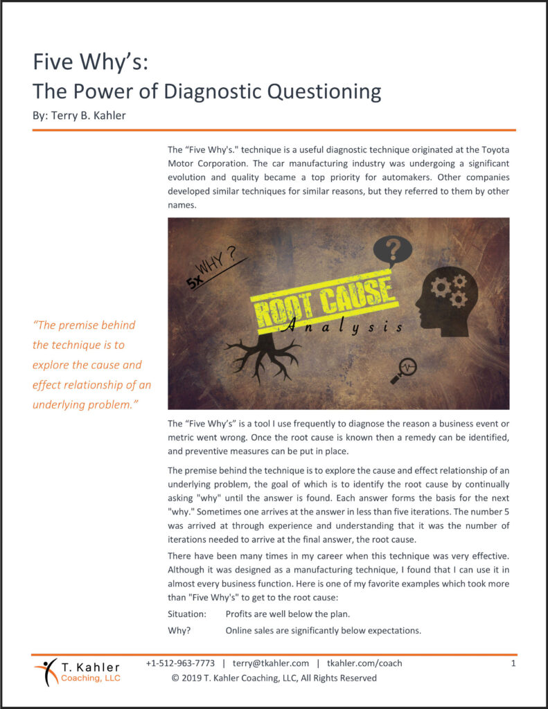 Free Downloads - T. Kahler Coaching, LLC