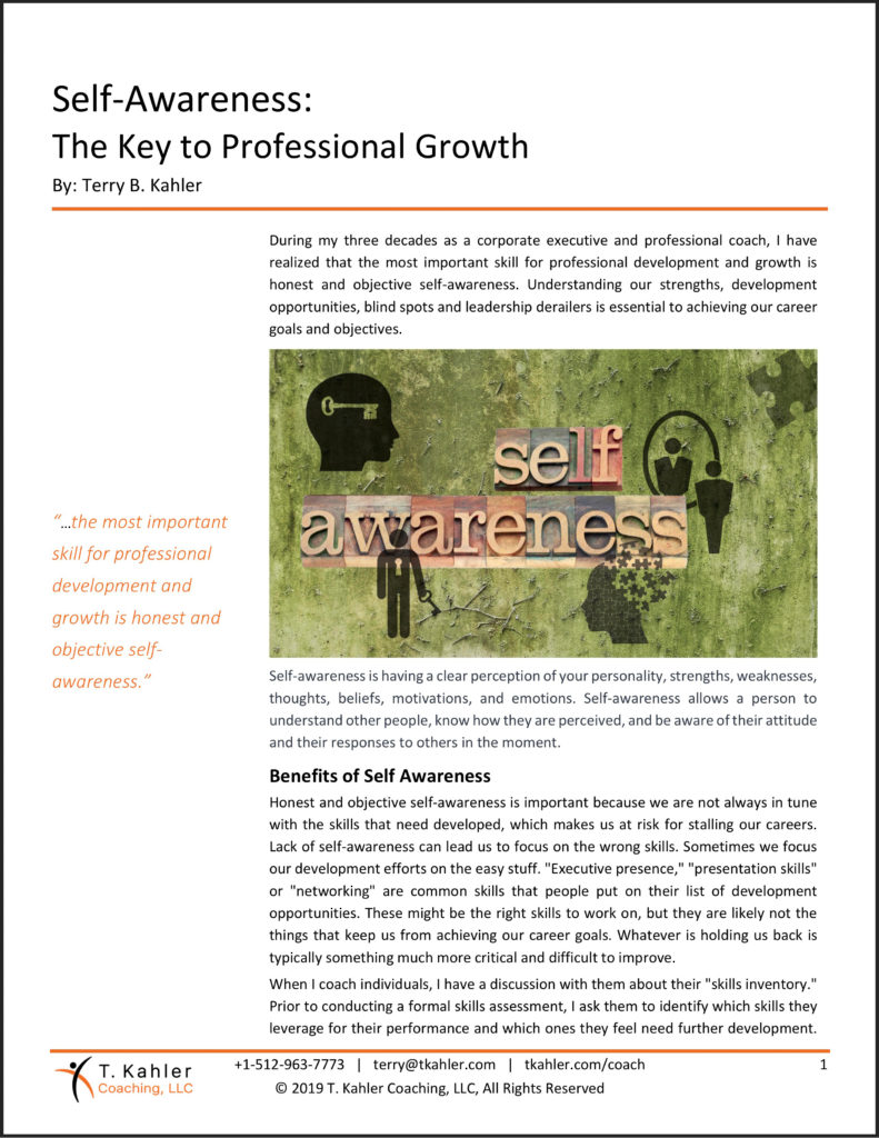 Free Downloads - T. Kahler Coaching, LLC