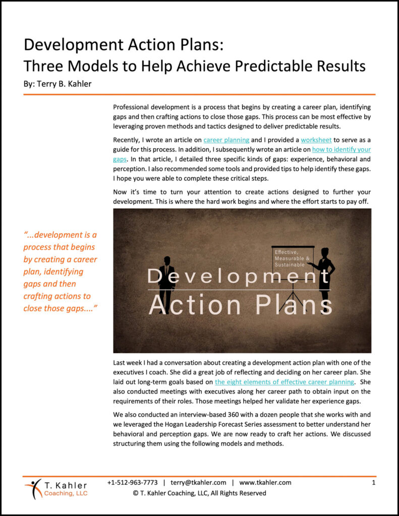 Free Downloads - T. Kahler Coaching, LLC