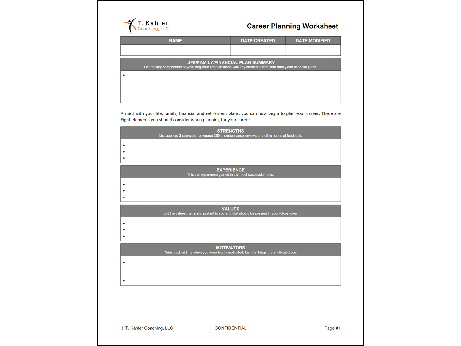 Career Planning Template